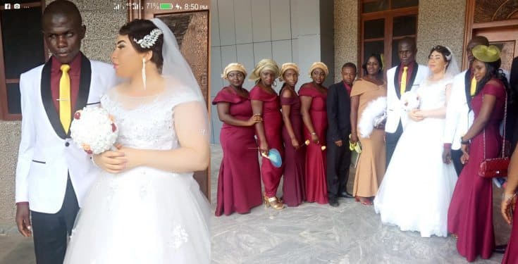 Lady walks down the aisle with her blind fiancé in Nasarawa State (photos)