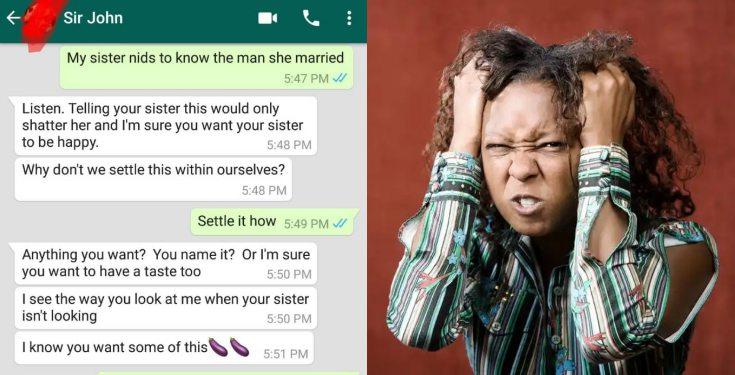 Lady Shares Chat With Sisters Husband Who Promised To Lick Her Honey Pot