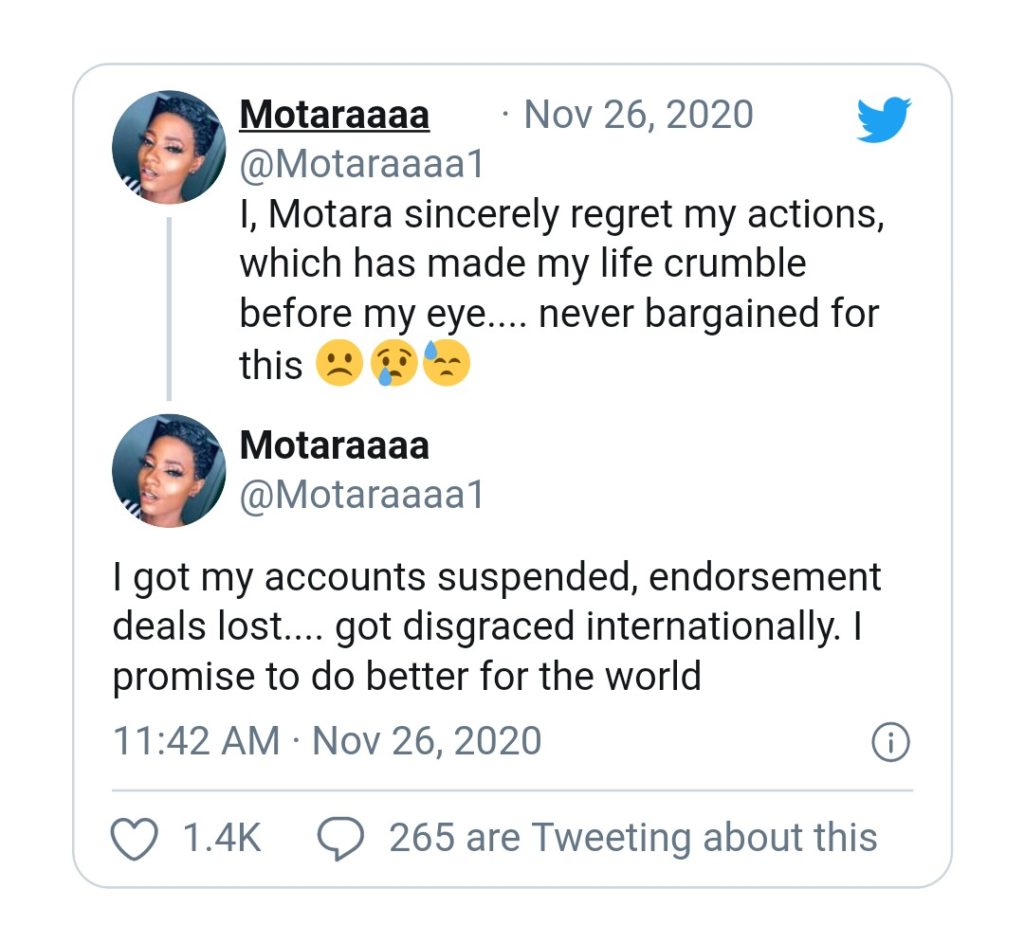 Twitter Influencer Motara begs for forgiveness after mocking child beggar