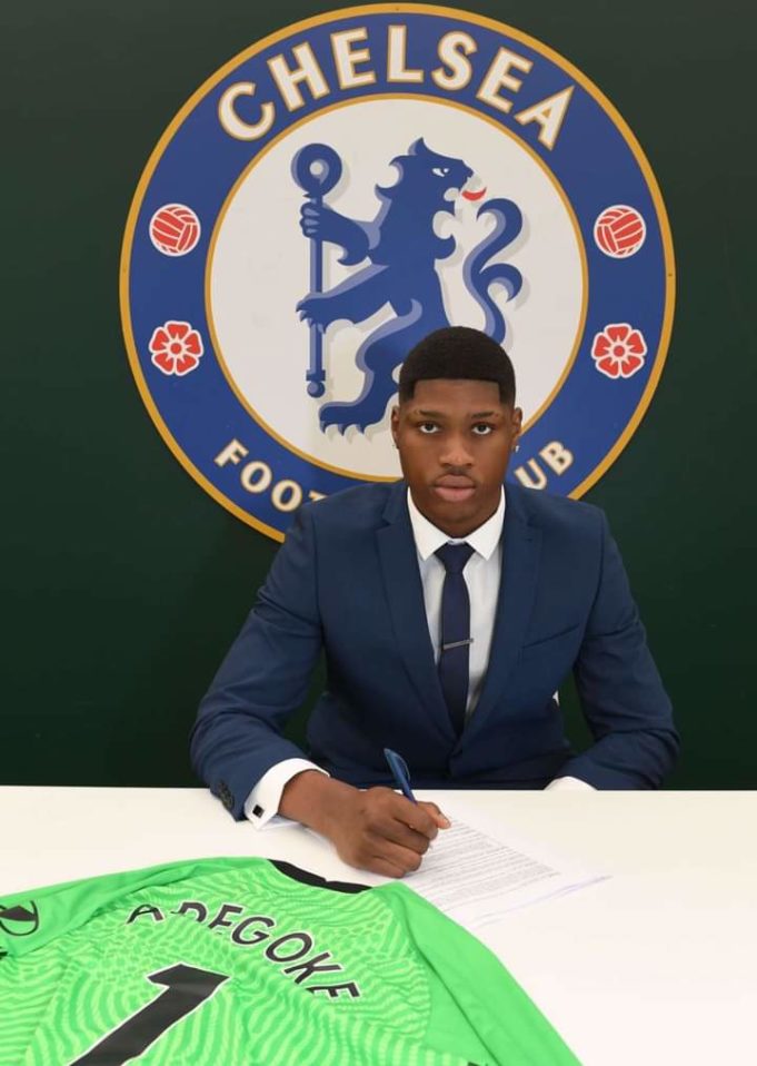 17-year-old Nigerian goalkeeper, Prince Adegoke joins Chelsea (Photos)