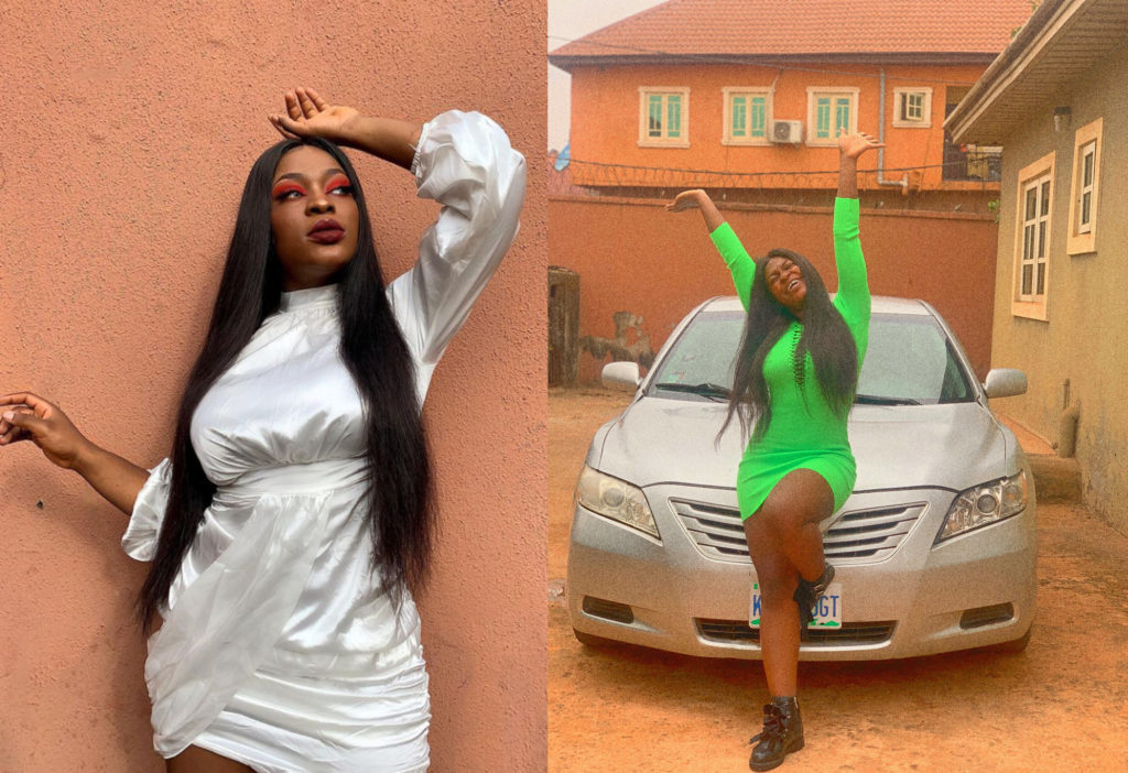 Actress, Ezeani Chinaza gifts herself a car weeks after praying for it ...
