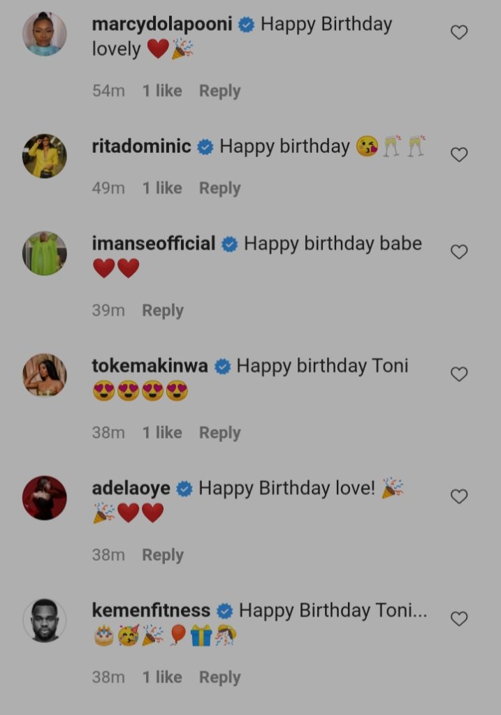 Rita Dominic, Mr Macaroni, Toke Makinwa others celebrate Gbemi Adefuye ...