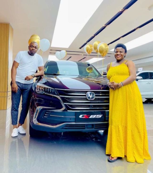 Angela Nwosu gets brand new car from husband after welcoming baby (Video)