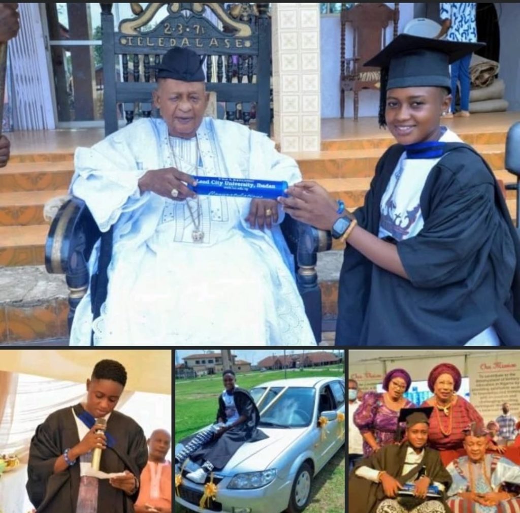 Alaafin of Oyo gifts daughter, Princess Zainab a new car for bagging ...