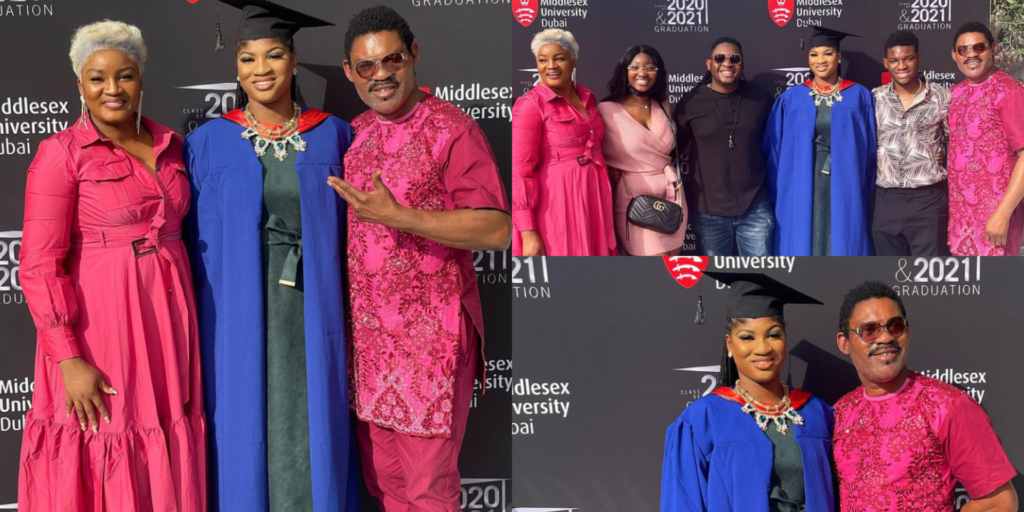 "Triple triple" - Omotola Jalade overjoyed after celebrating husband's ...