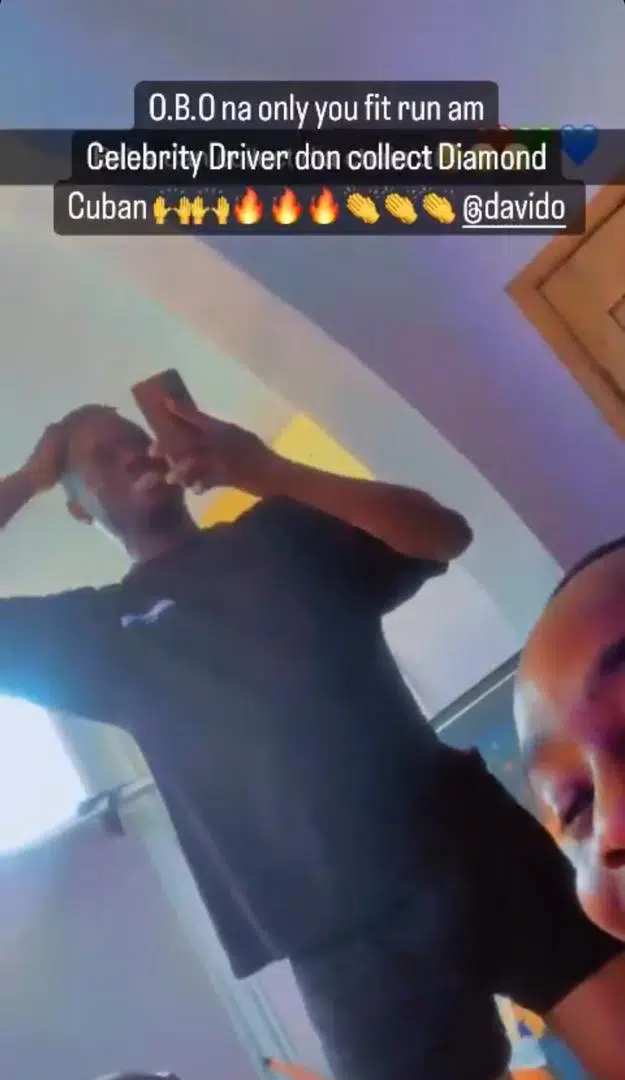 Netizens react as Davido gifts driver diamond pendant worth millions of ...
