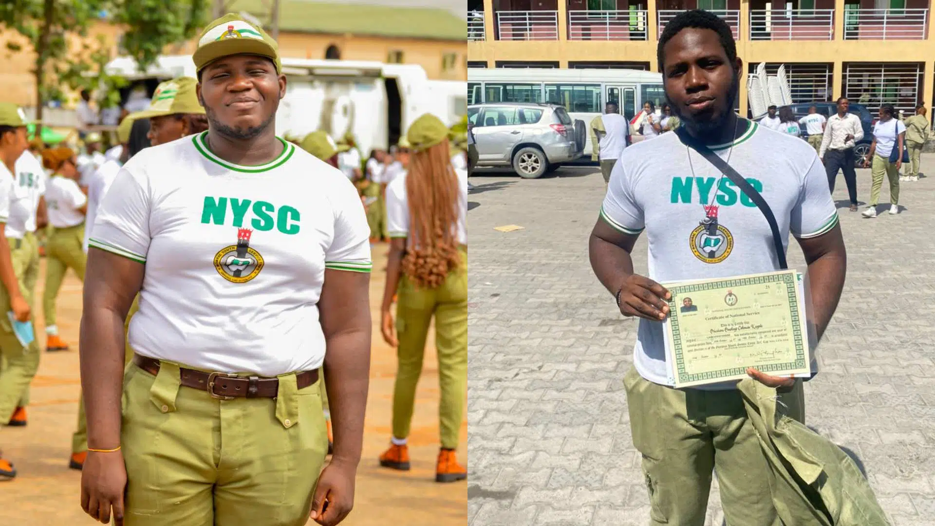 Reactions as man shares his transformation after NYSC