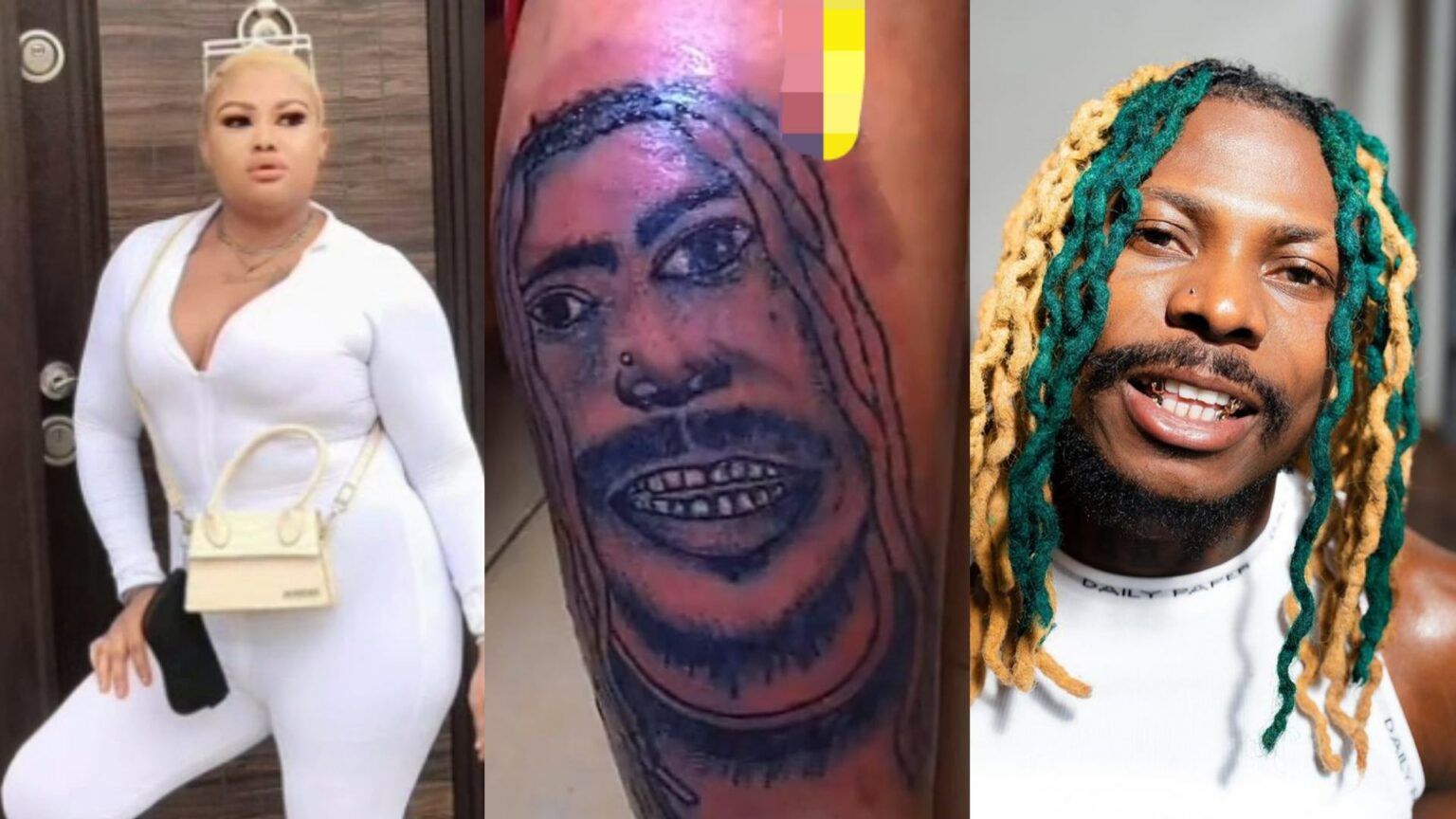Lady tattoos Asake's face on her body (Video)