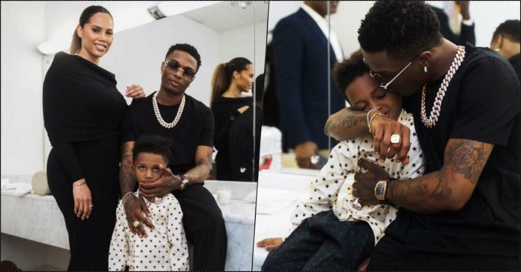 Wizkid shares rare but stunning family photo with Jada Pollock and son ...