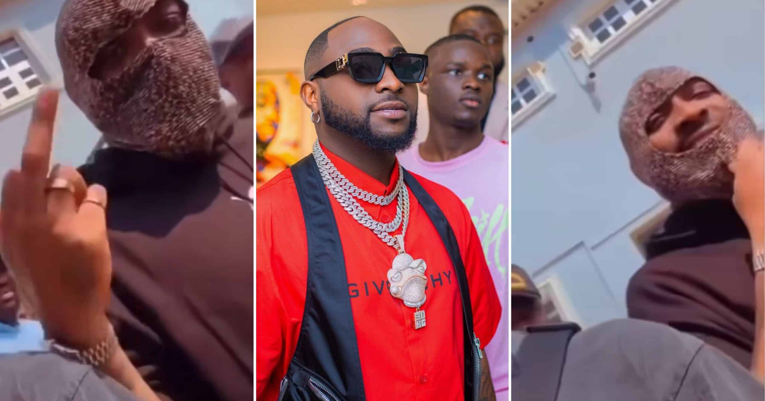 Davido covers face with mask as he heads to Qatar (Video)