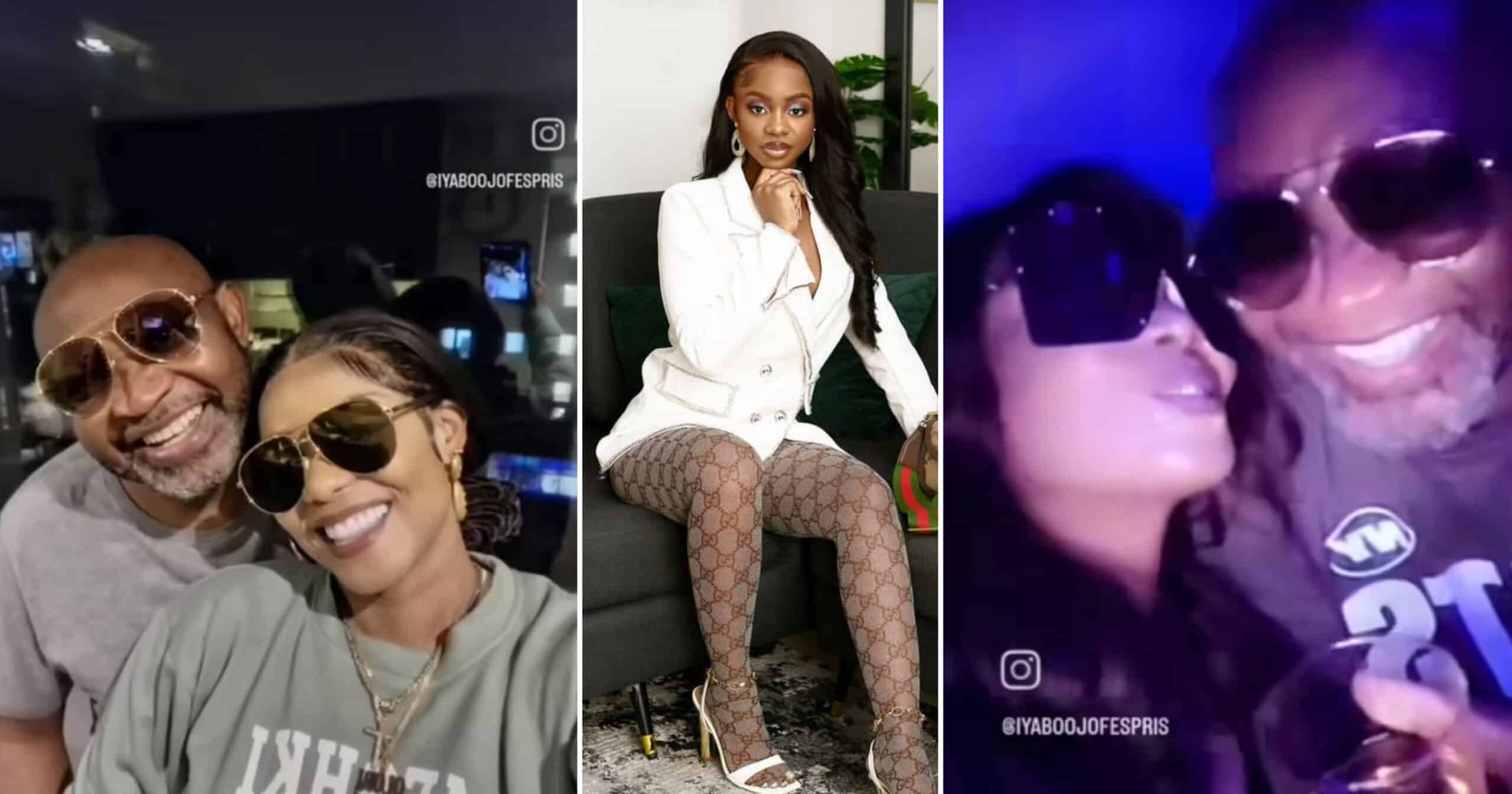 Iyabo Ojo's daughter, Priscilla reacts as mum flaunts her lover
