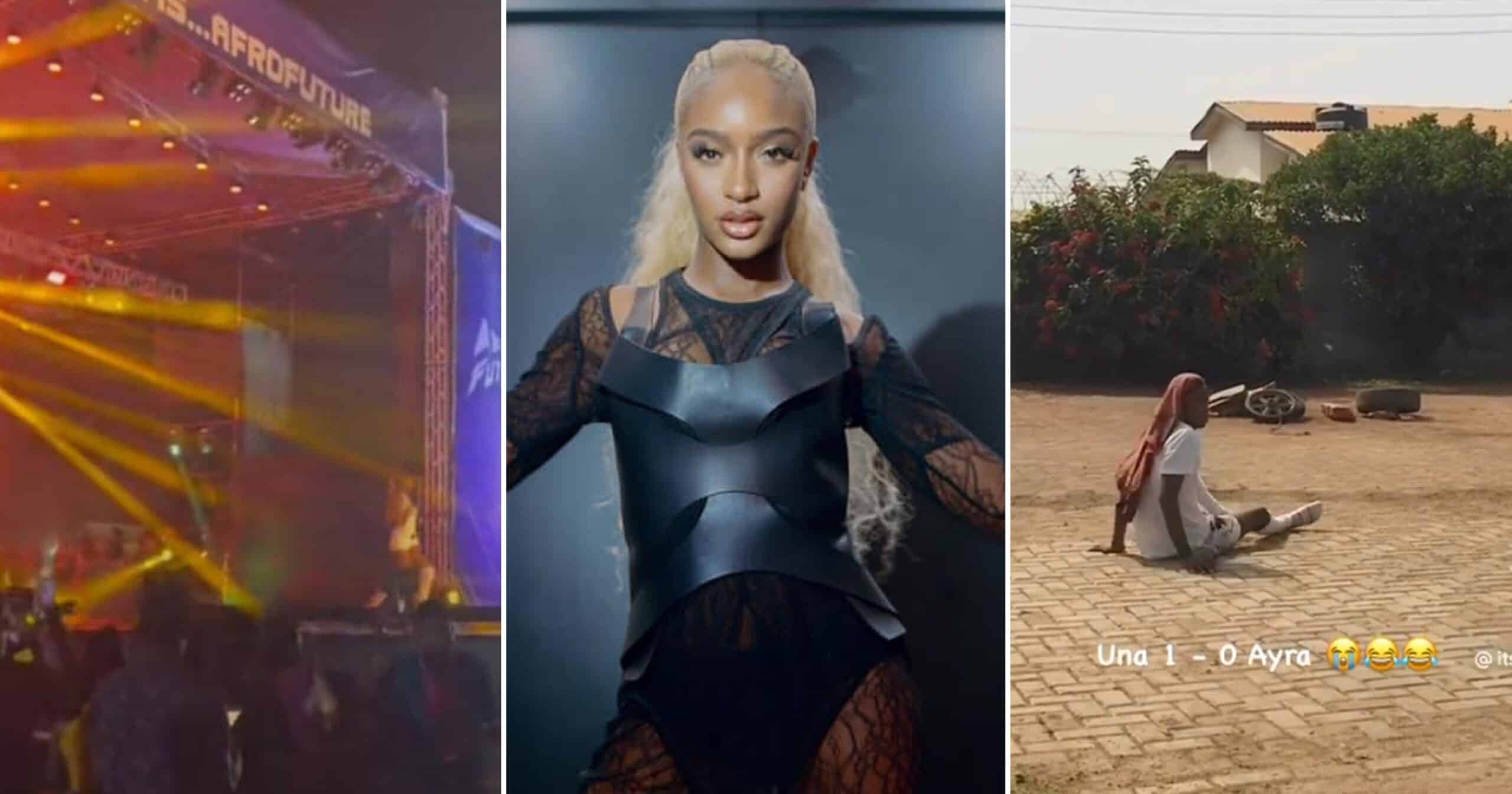 Ayra Starr reacts to viral video mimicking her epic fall on stage