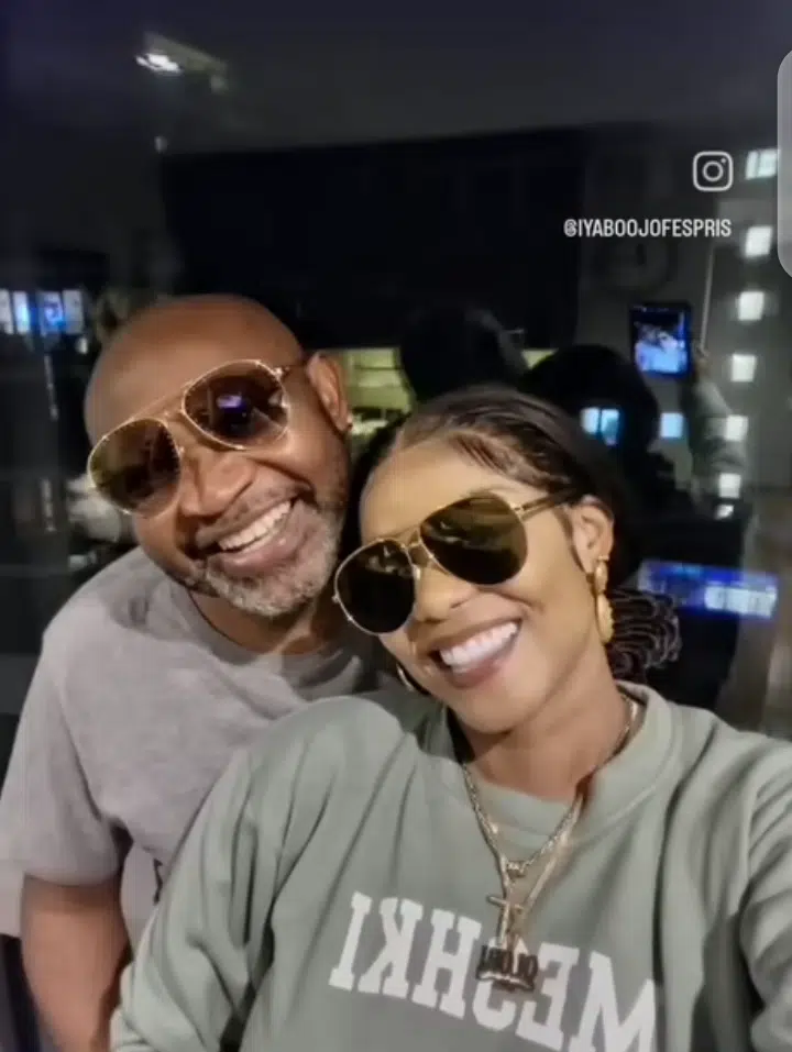 Iyabo Ojo's daughter, Priscilla reacts as mum flaunts her lover