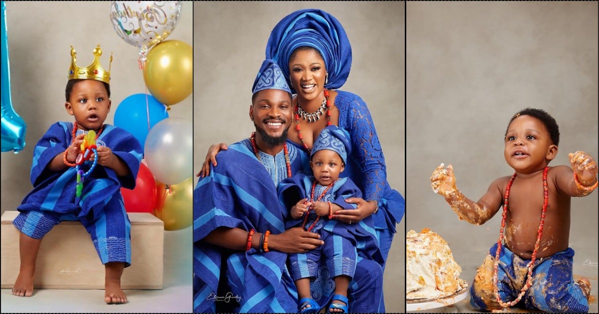 Tobi Bakre unveils son's face as he marks first birthday