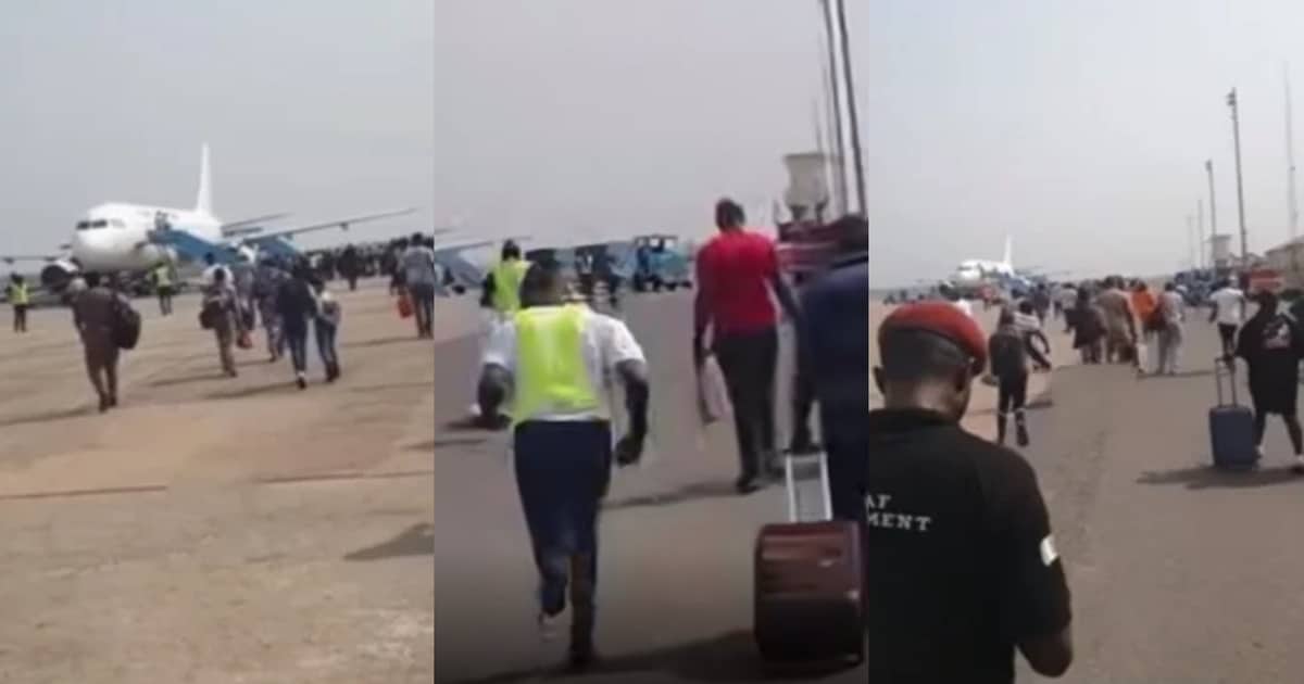 "Everything is hard in Nigeria" – Reactions as passengers run to board ...