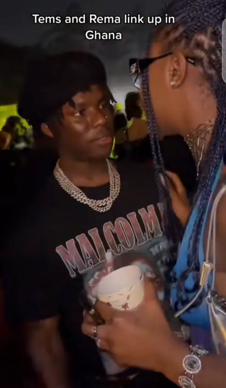 "Rema couldn't maintain eye contact with her" - Video of Rema and Tems ...