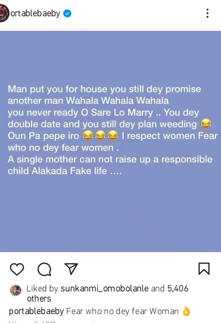 Portable catches second wife cheating with her bestie, leaks chat