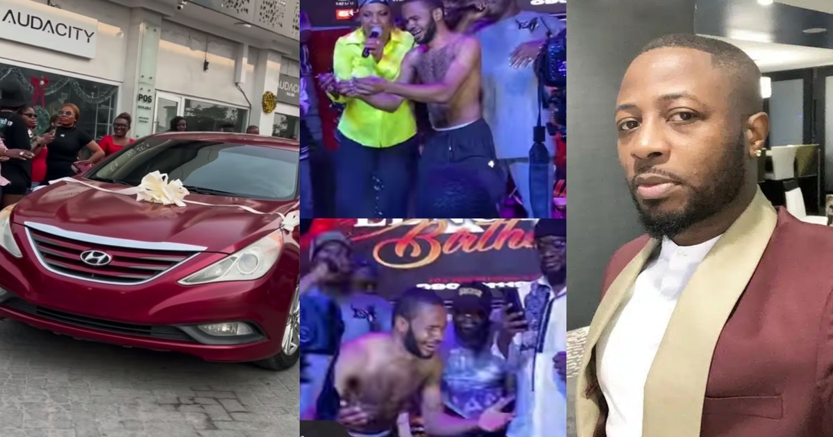 Man bursts into tears of joy as he wins brand new car from Tunde Ednut ...
