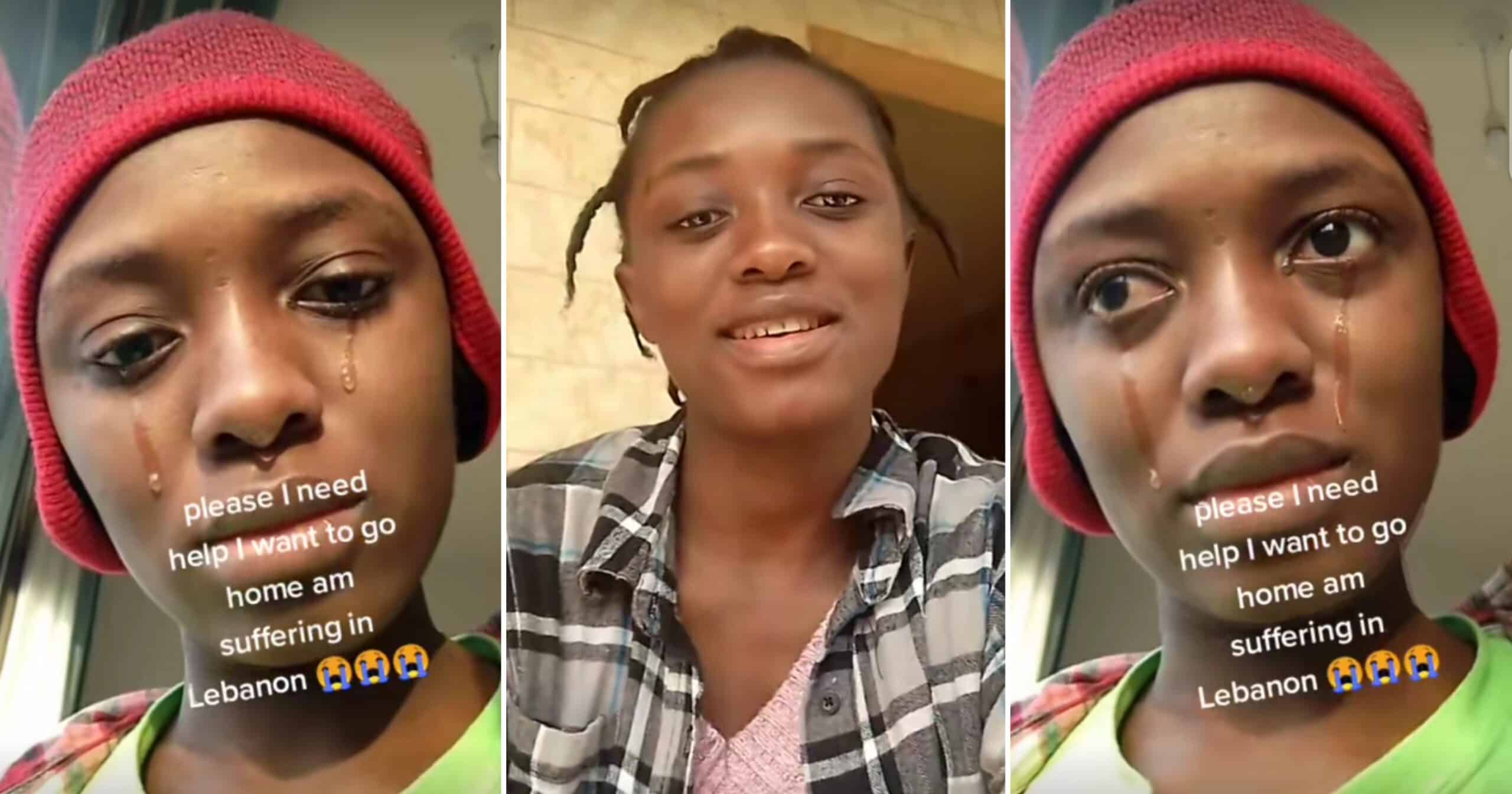 "I am suffering in Lebanon" - Nigerian lady cries out, begs for help