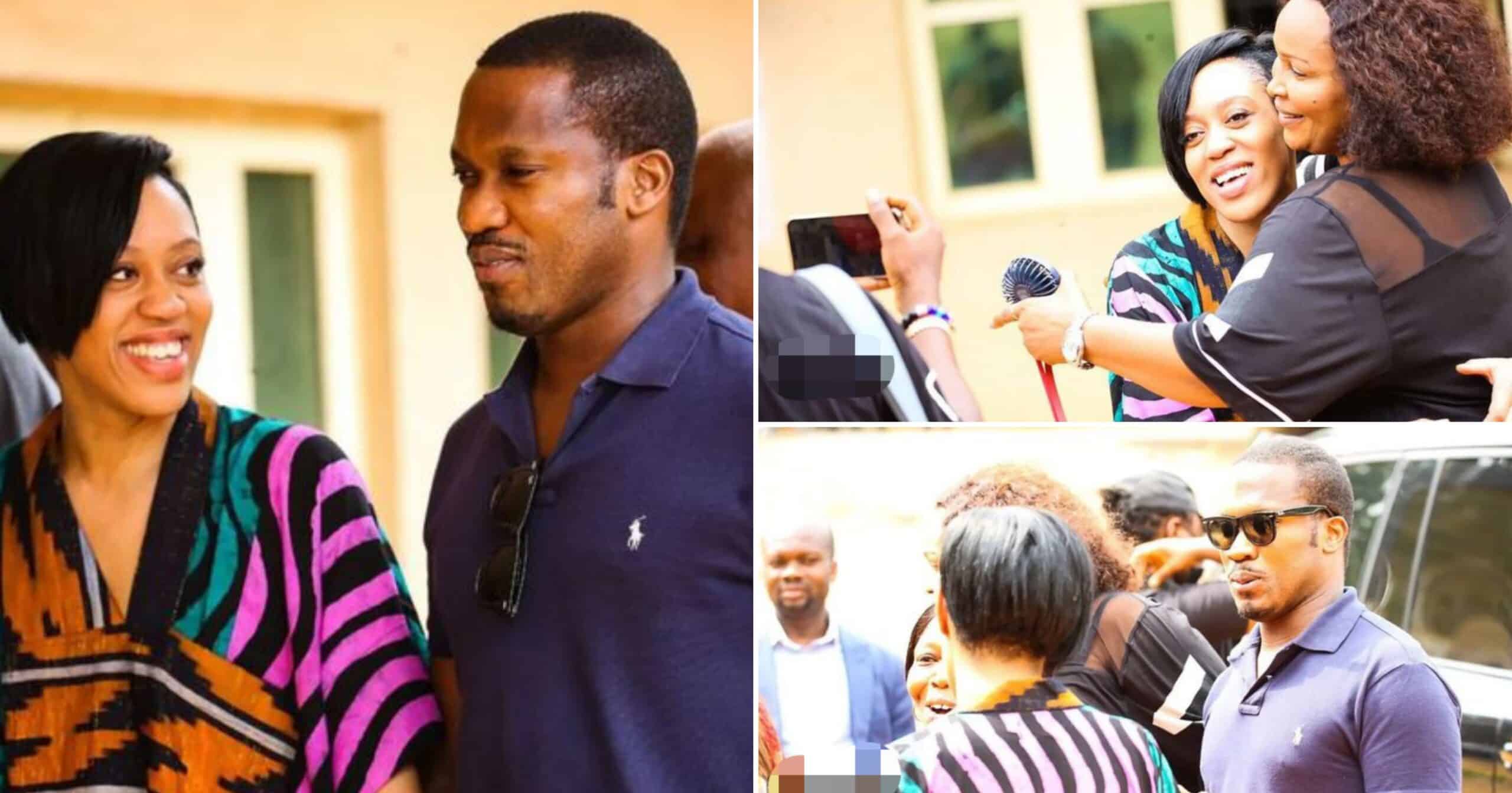 Peter Obi’s daughter, Gabriella and hubby at polling unit