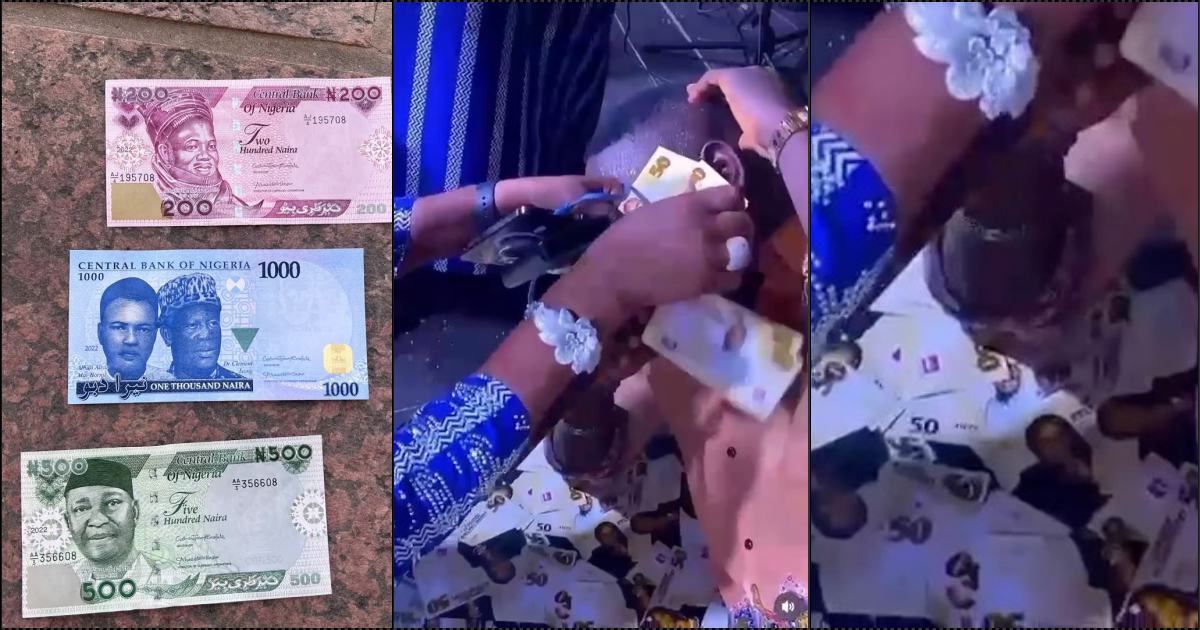 Naira Scarcity: Event planners print 'special money' sprayed at event ...