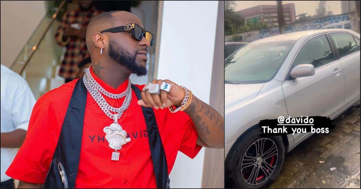 Davido gifts one of his crew members a new car