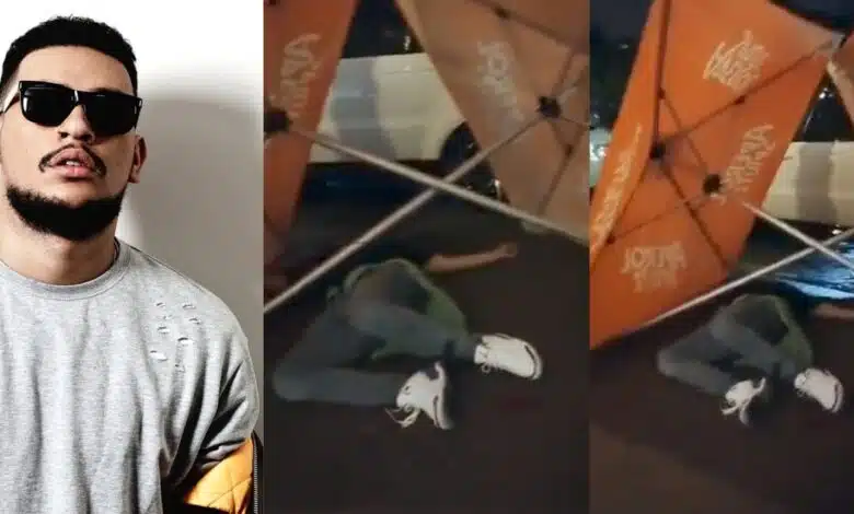 Footage of AKA's lifeless body on street following shooting