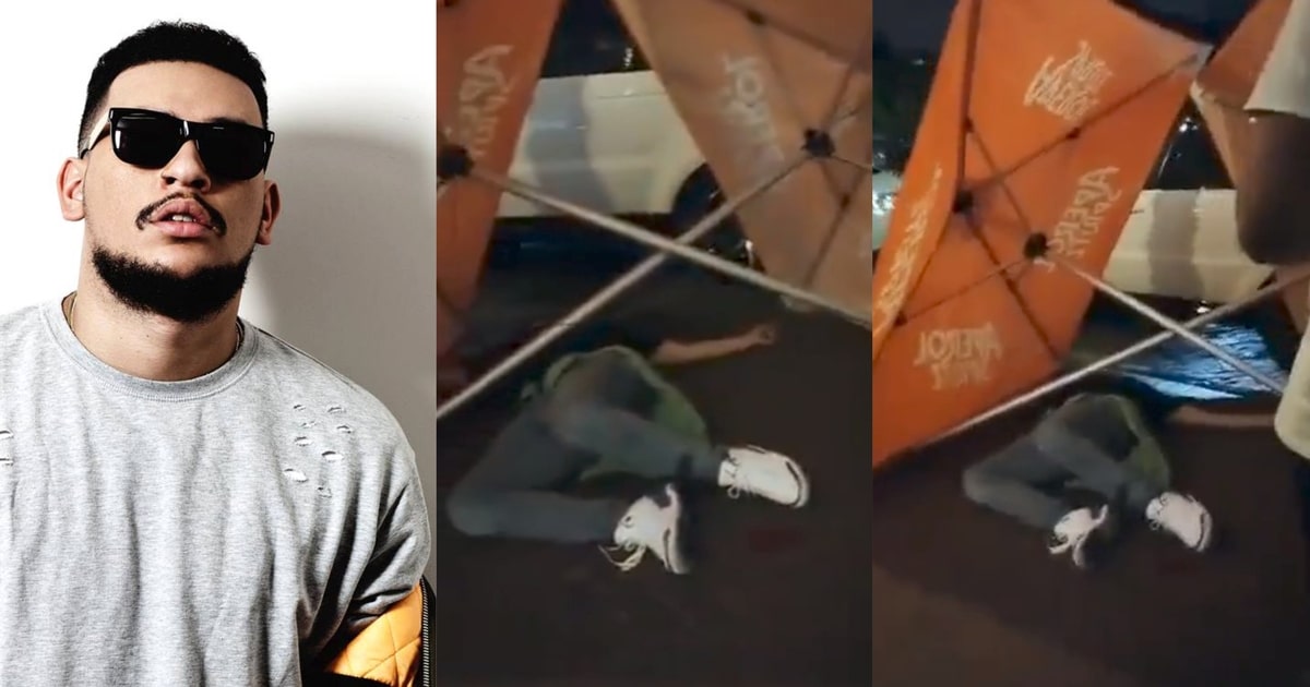 Footage of AKA's lifeless body on street following shooting