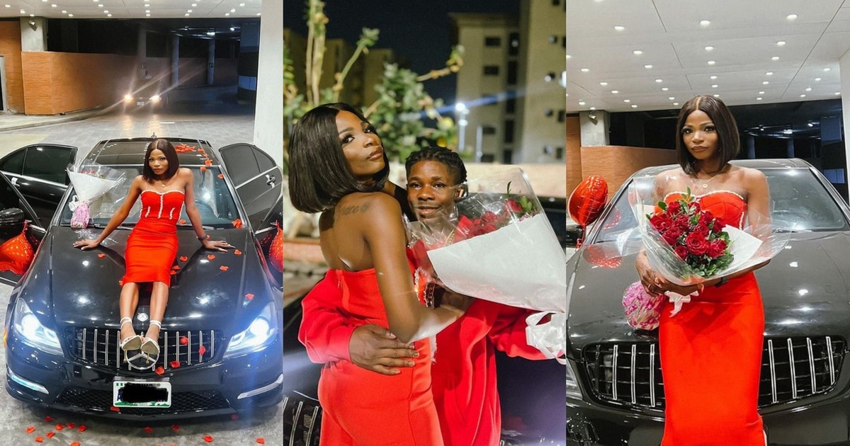 Gracious Brown flaunts car gift she received from boyfriend