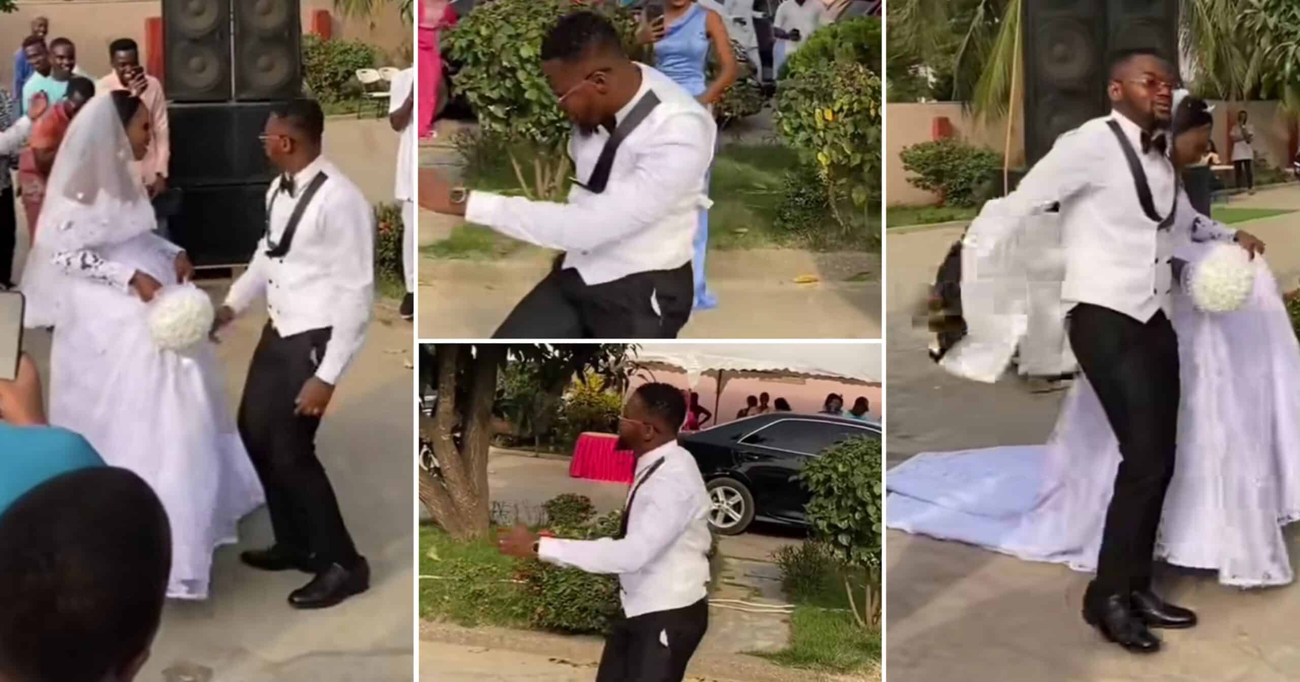 "The groom don take shayo" - Man dances crazily on wedding day