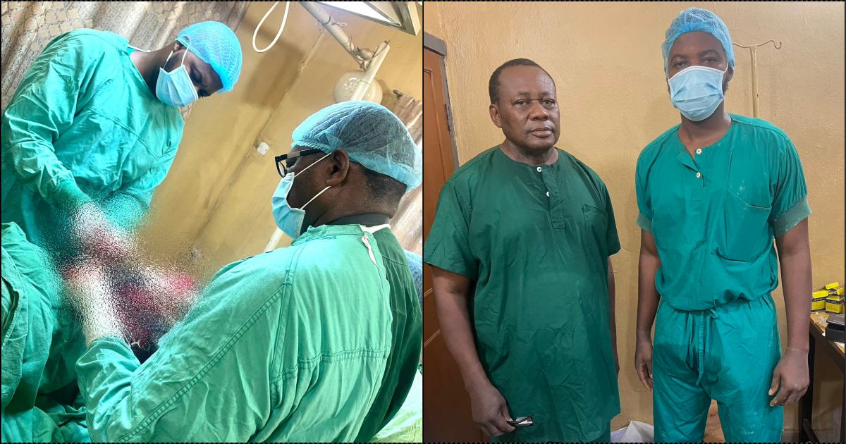 Father and son doctors jointly perform surgery