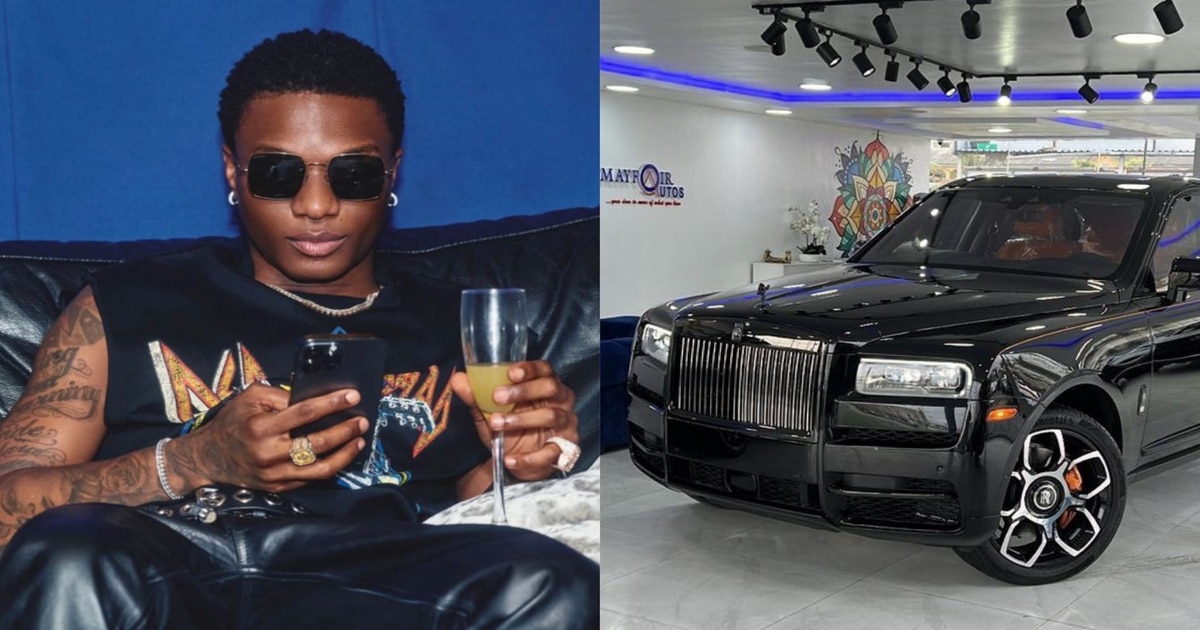 Wizkid takes delivery of new Rolls-Royce Cullinan