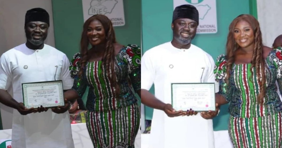 Mercy Johnson's husband, Prince Okojie, dedicates his certificate of ...
