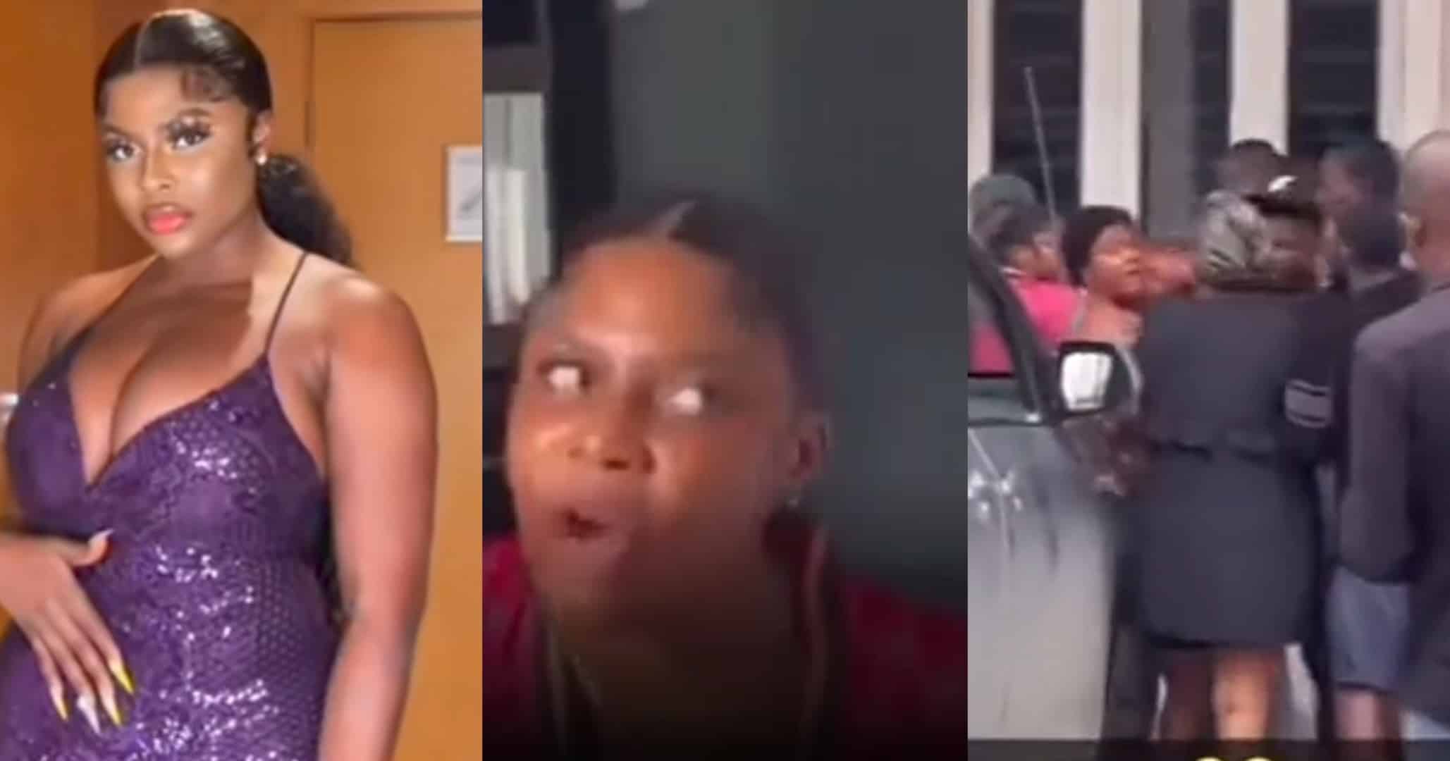 Slay queen, Eniola kicked out after claiming a Lekki house and holding housewarming party (Video)