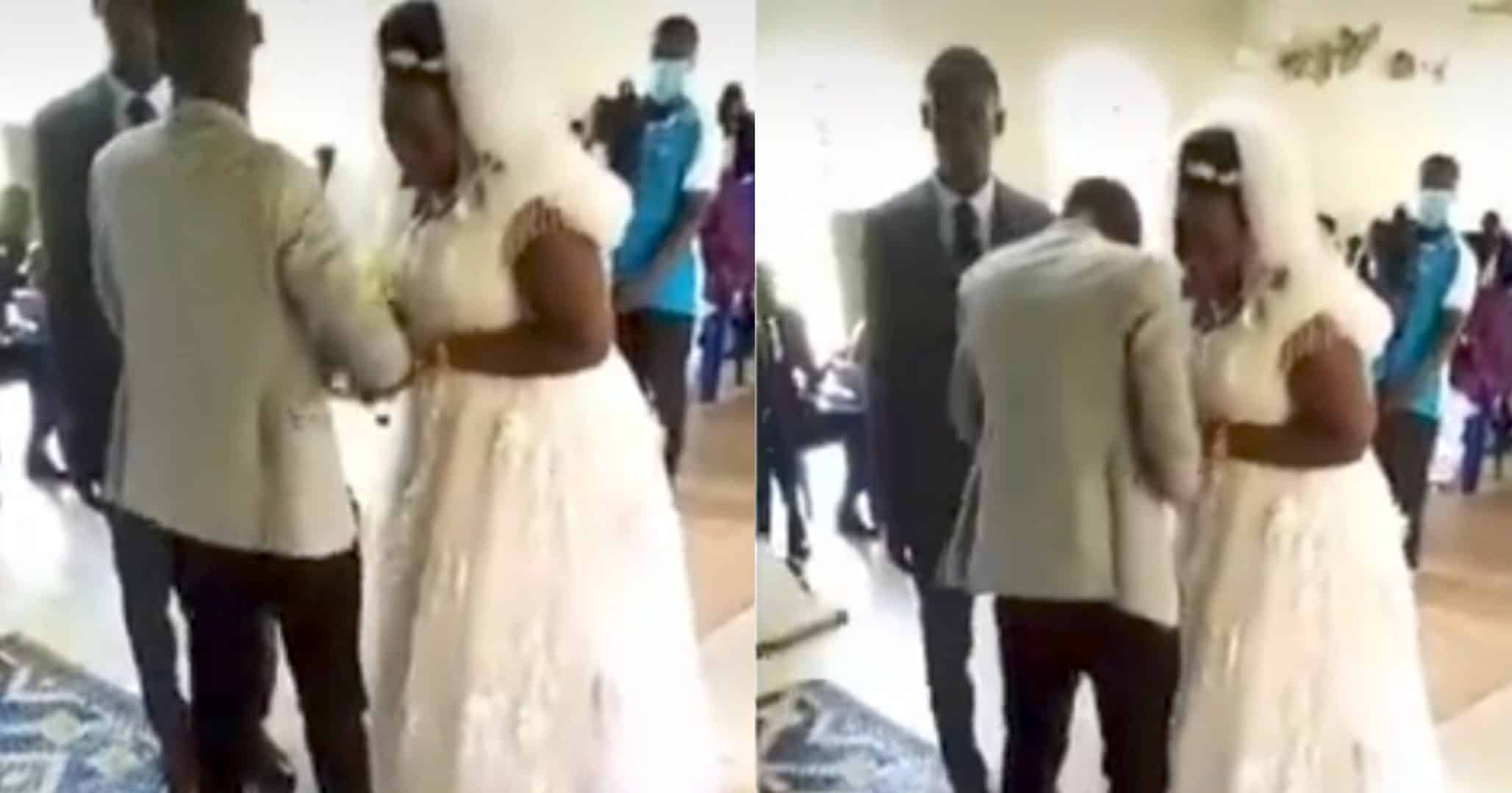 "Na she know wetin her eyes don see" – Drama as bride breaks down in ...