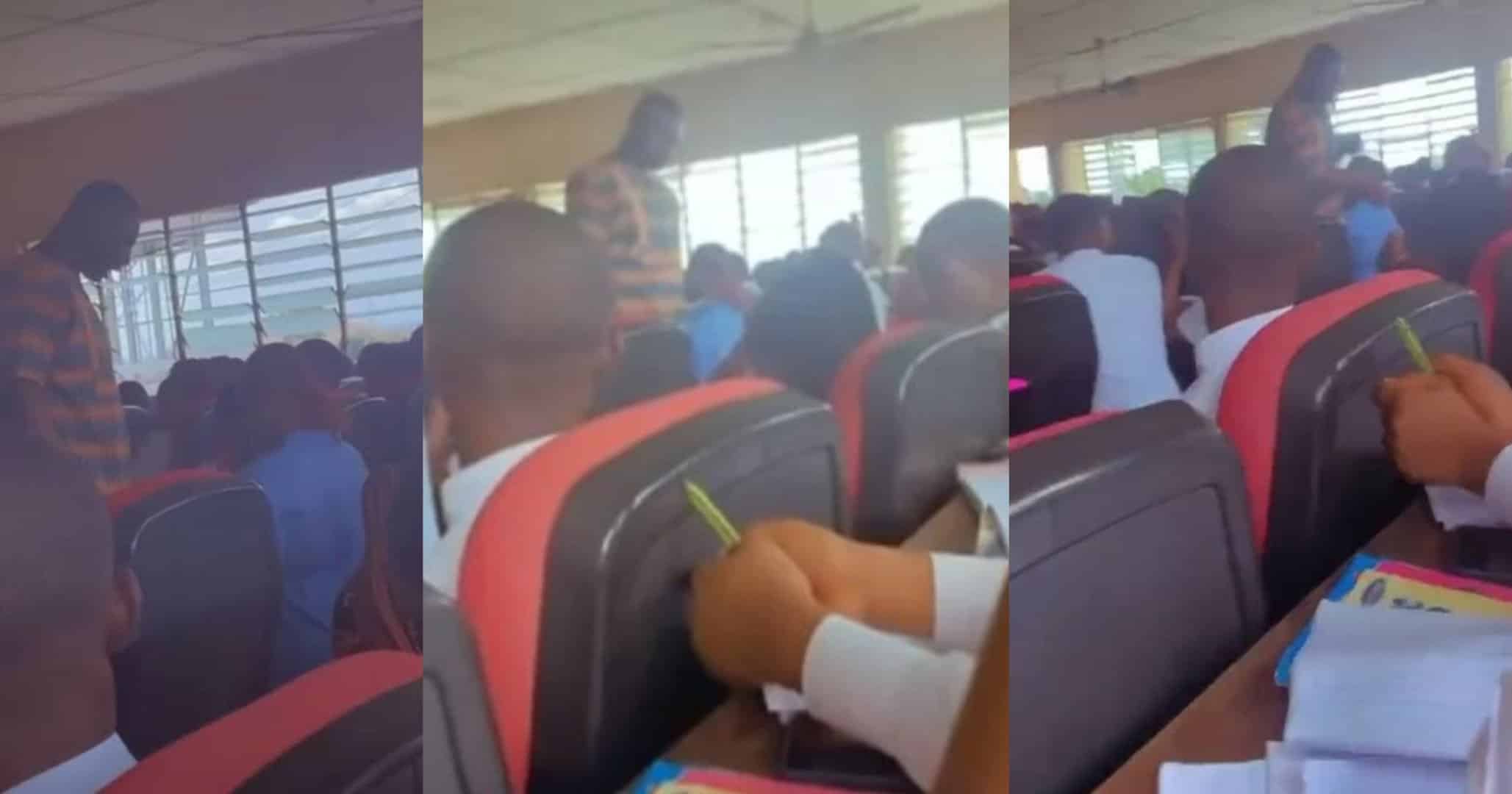 Moment IMSU lecturer lands student double slap for failing to wear ...