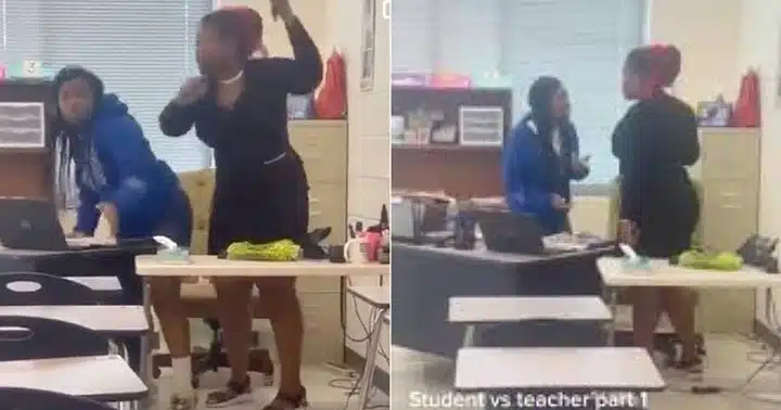 Teacher quits her job after fighting with student in class