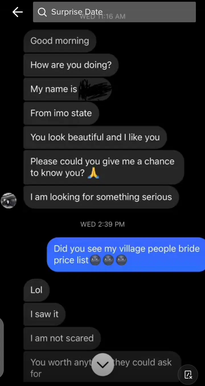 Nigerian lady stirs reactions after revealing how a stranger she met online gave her N1.5million