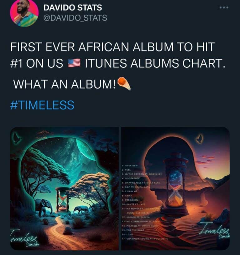 Timeless becomes first-ever African album to hit no.1 on US iTunes ...