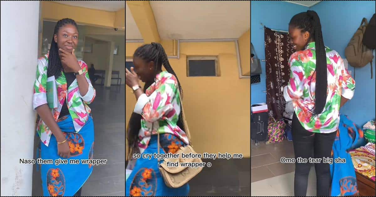 Embarrassing moment lady's trousers tears in class, goes home with ...