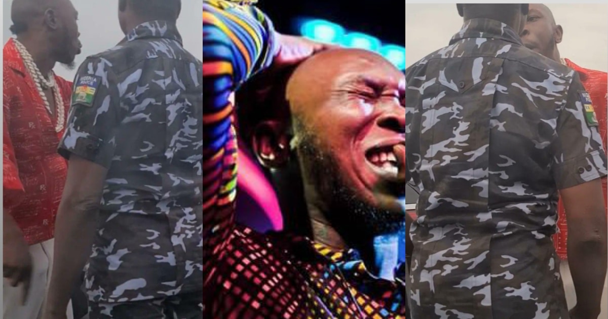 Seun Kuti caught on camera violently confronting a Policeman (Video)