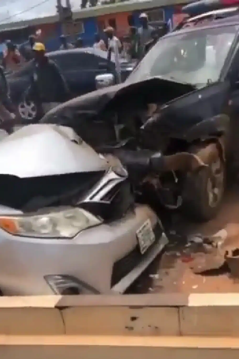 Police van mistakenly crushes customer's car in a car chase (video)