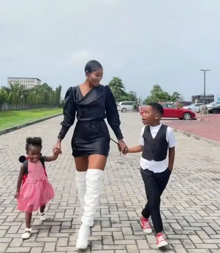 "From okrika seller to hot chic" - Single mum flaunts transformation