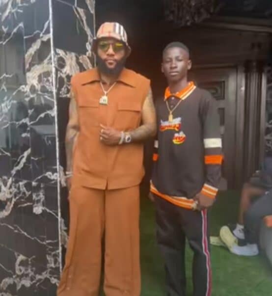 Video of young boy behind the local flute in Kcee’s song Ojapiano