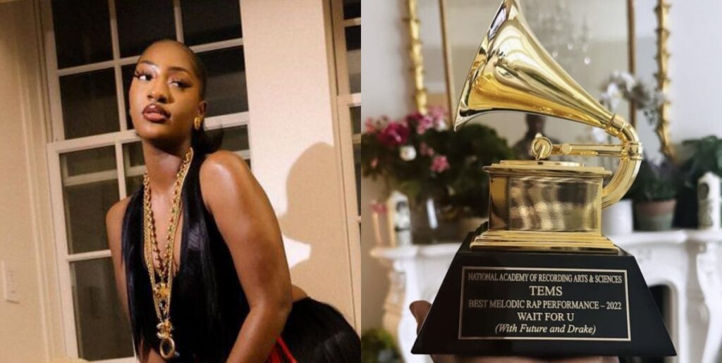 Tems finally receives her Grammy award plaque