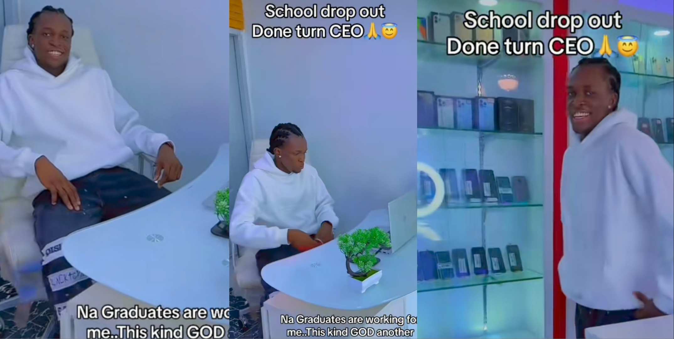 "Graduates now work for me" – School dropout celebrates becoming CEO ...