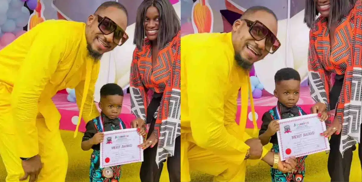 "Proud daddy" – Junior Pope delighted as his sons bag awards in school ...