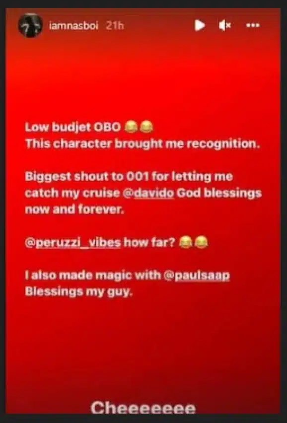 "Playing 'low budget OBO' gave me recognition" ― Nasboi