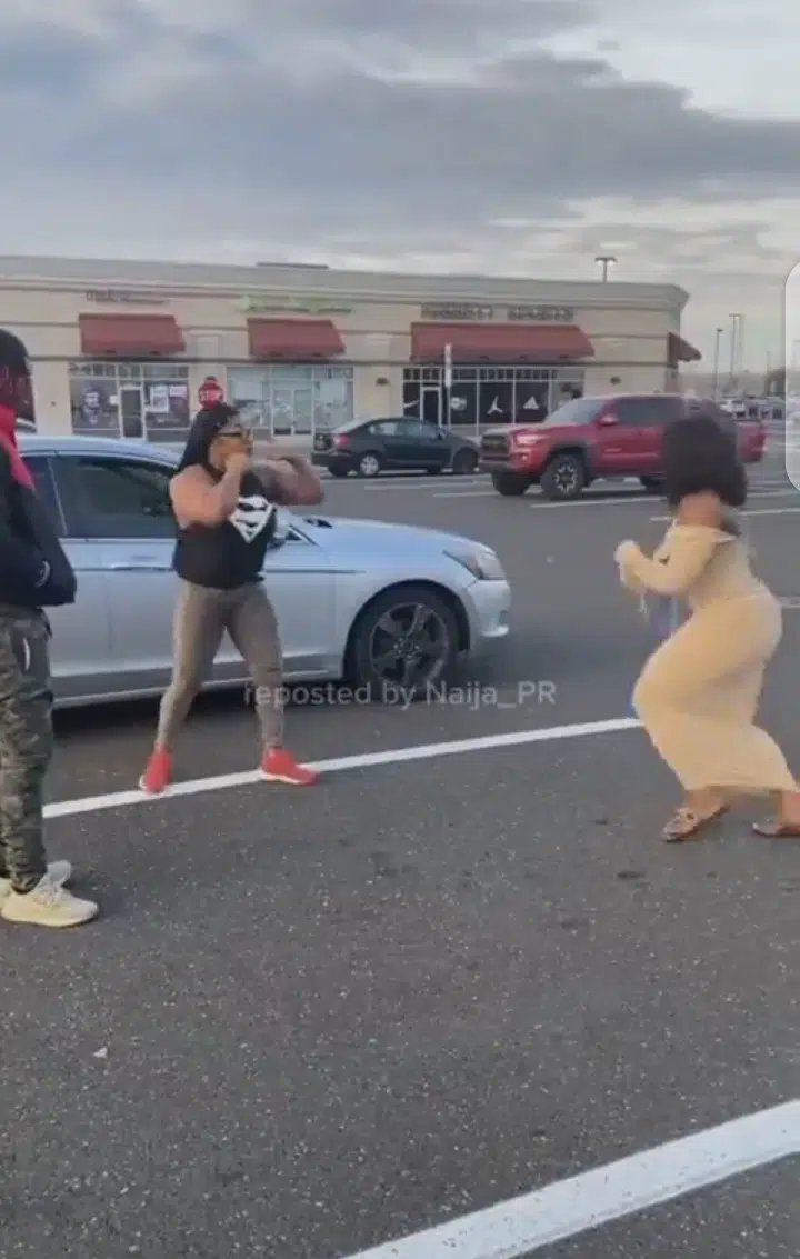 Alleged side chick challenges baby mama to fist fight
