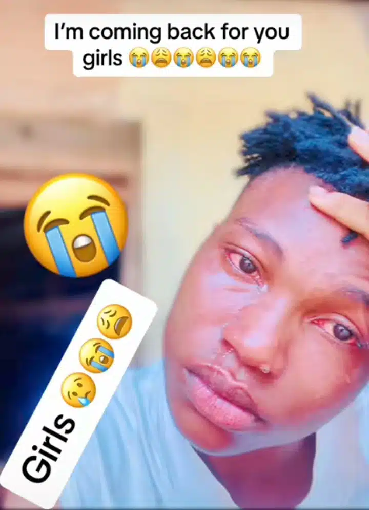 Young man cries an ocean after being dumped by girlfriend [Video]